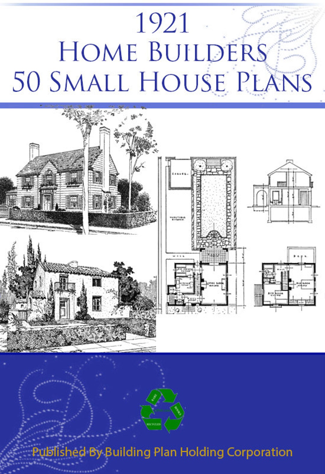 1921 Home Builders Plan Book With 50 American Small House Architecture ...