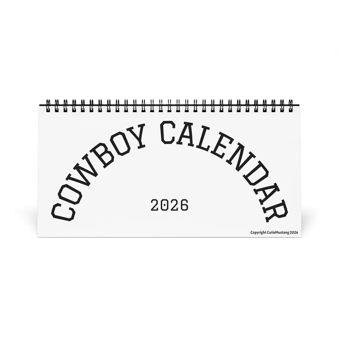 Western Cowboy Desktop Calendar 2026 - Etsy