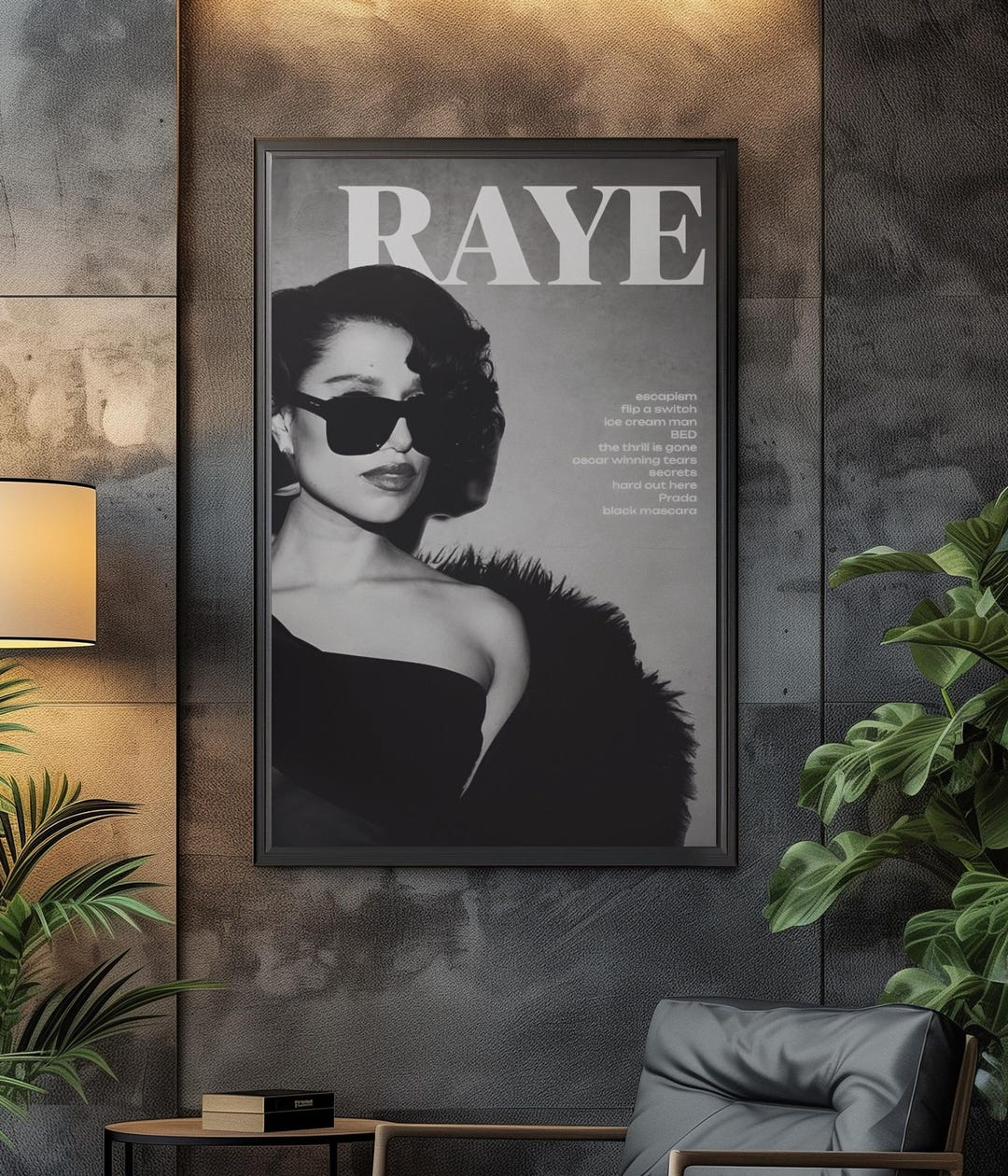 Raye Album Cover Poster | Escapism Luxury Wall Art | Stockholm Style ...