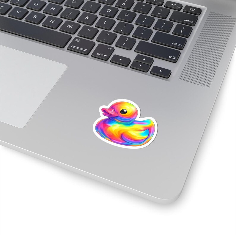 Rainbow Rubber Duck Sticker | Kiss-cut Vinyl Sticker - Etsy