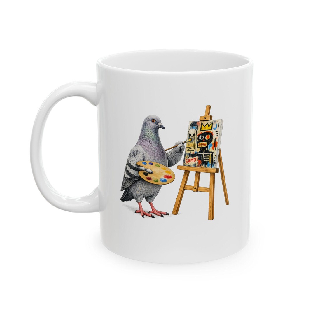 Soho Artist NYC Pigeon Mug | NYC Bird Lovers Ceramic Coffee Cup - Etsy