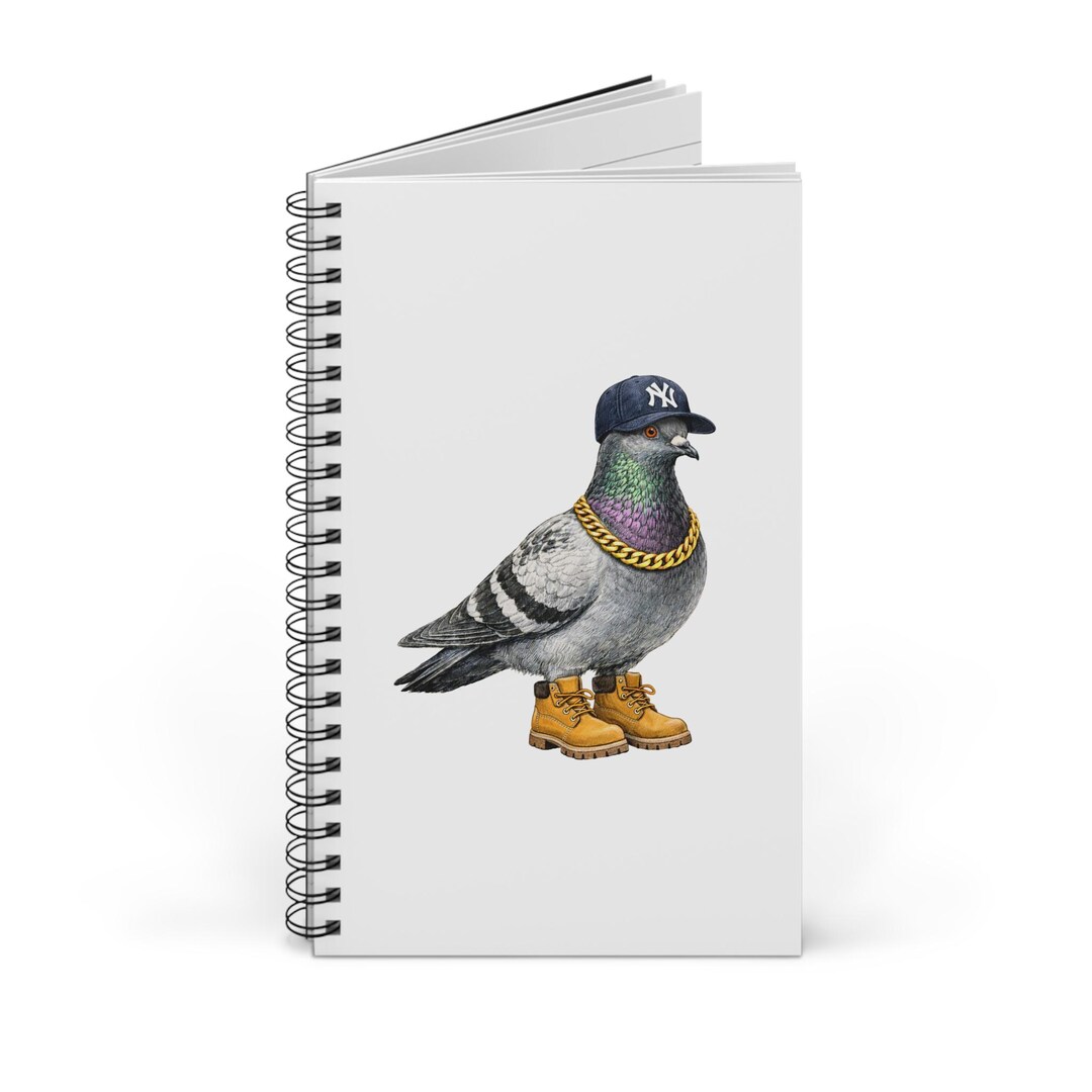 Customizable Bronx NYC Pigeon Spiral Journal | Yankees Timberlands Bird ...