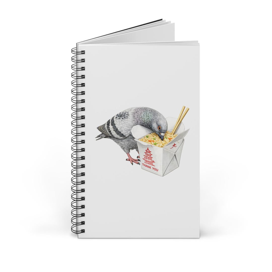 Customizable Flushing NYC Pigeon Spiral Journal | Fried Rice Bird ...