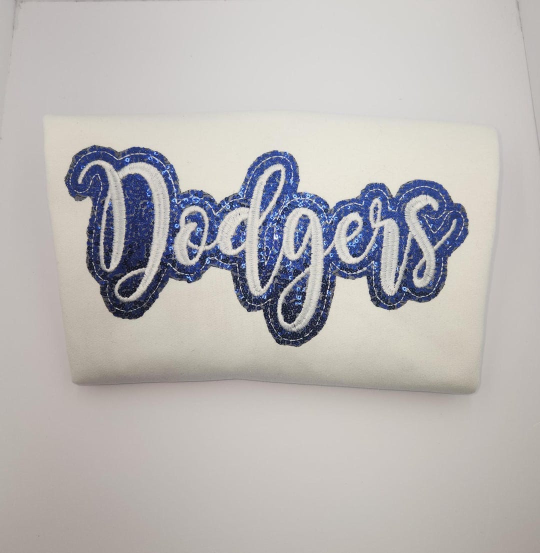 Dodgers Shirt | Dodgers Tshirt | Dodgers Fan Gear | Dodgers Sequin Applique Shirt | Baseball ...
