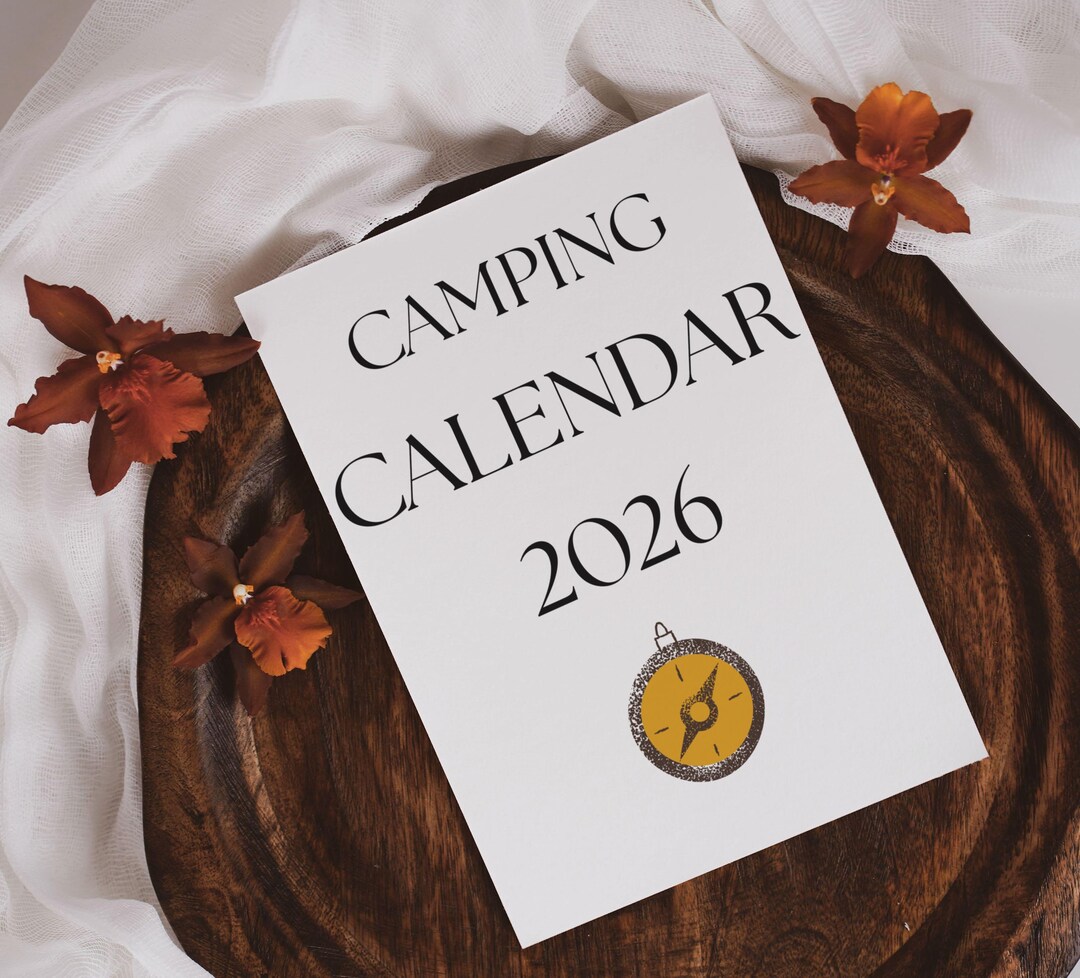 Cool Camping Calendar 2026 - Etsy
