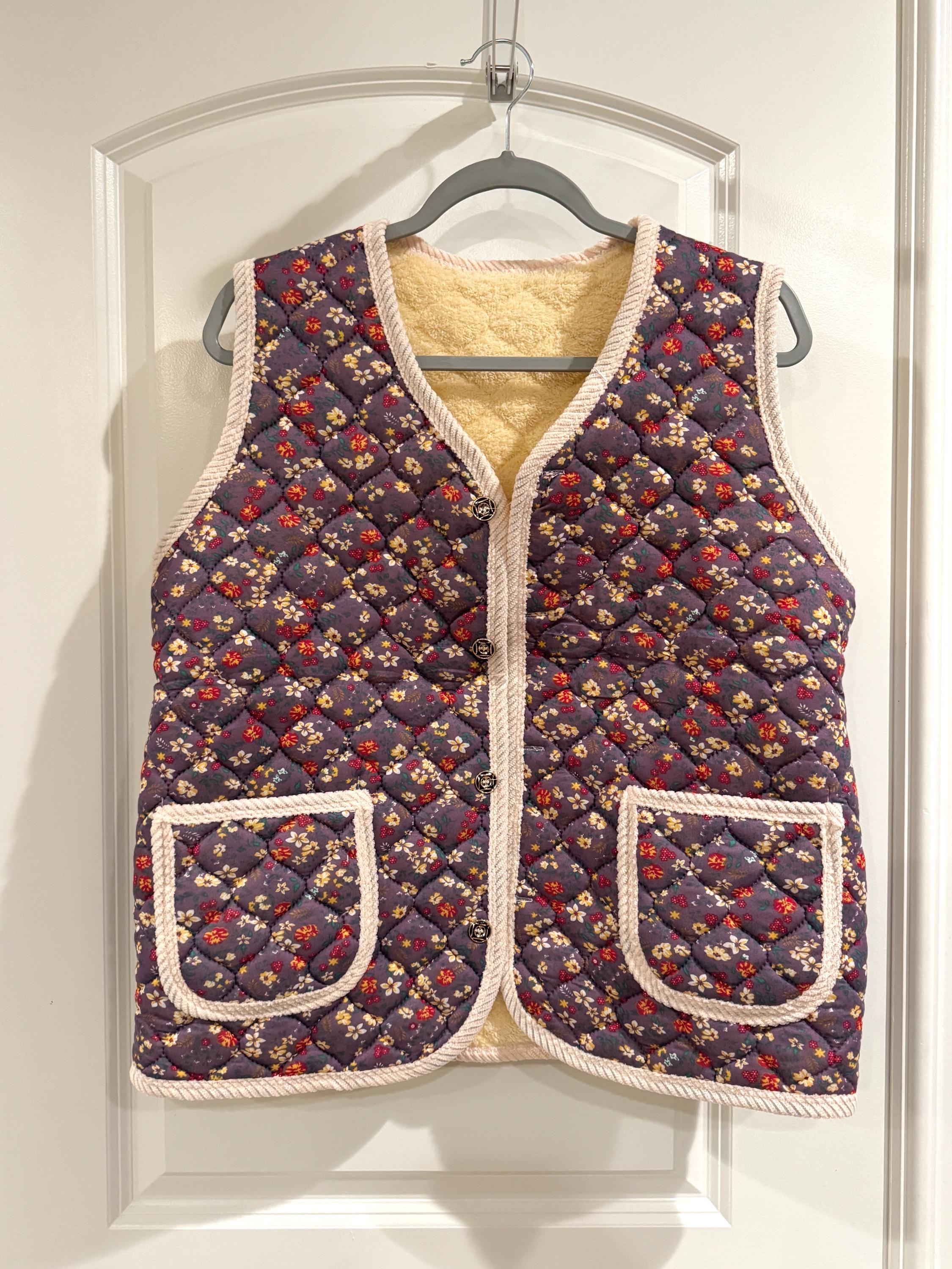 Viral Korean Kimchi Ahjumma Vest | Kimjang Vest | Quilted Floral Vest ...