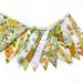 RAINBOW Bunting Retro Multi-colour Vintage Floral Fabric - Etsy