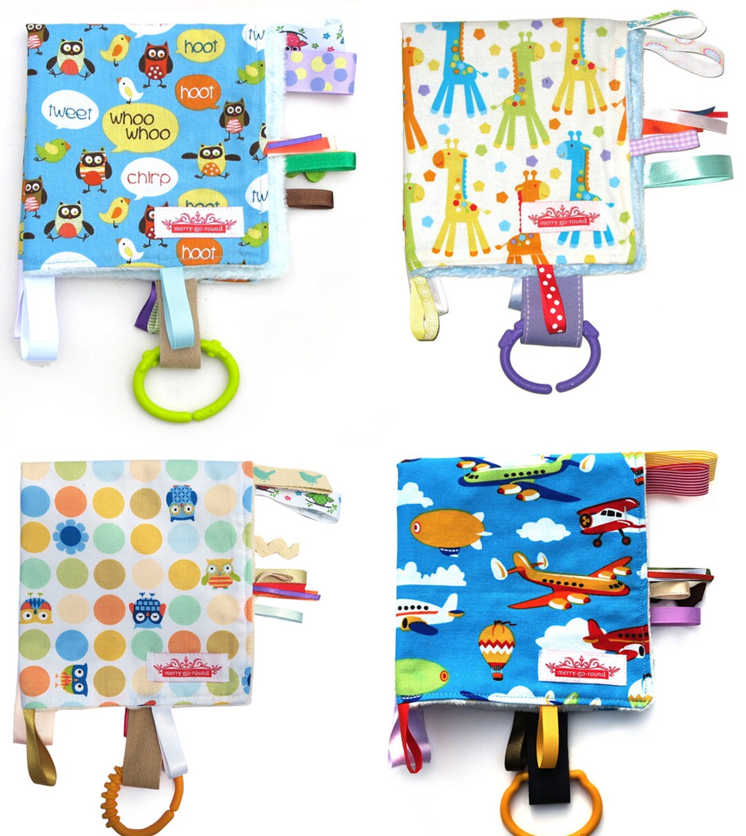 Taggy Snuggly Tags Toy Mini . CHOOSE ONE Owls Giraffes - Etsy