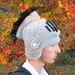Crocheted Knight Hat, Medieval Knight Helmet, Grey Knight's Hat ...
