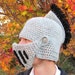 Crocheted Knight Hat, Medieval Knight Helmet, Grey Knight's Hat ...