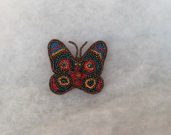 Pink Butterfly Beaded Brooch Home Decor Beadwork Seed Bead Jewelry Seed ...