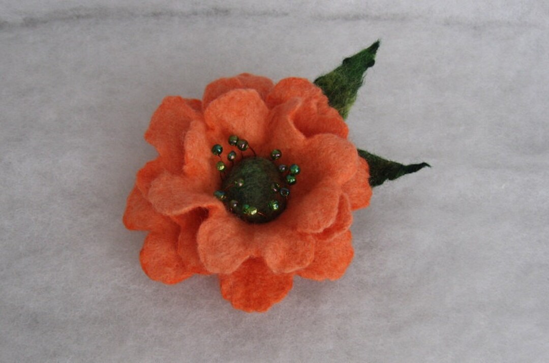 Flowers Brooch - Felted Flower- Hand Felted Brooch - Wool Brooch ...