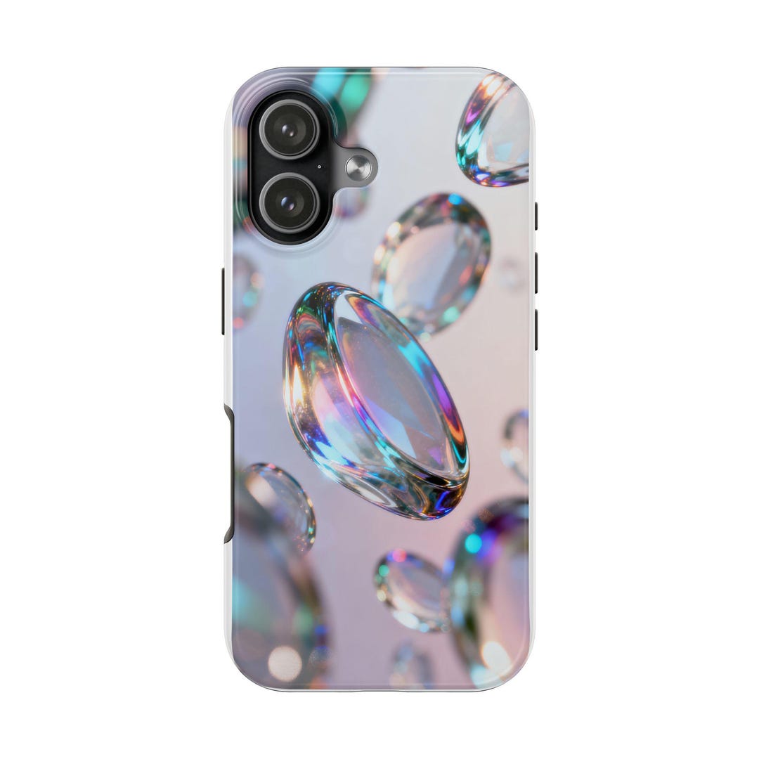 Iridescent Floating Bubbles Phone Case | Tough Phone Cases - Etsy