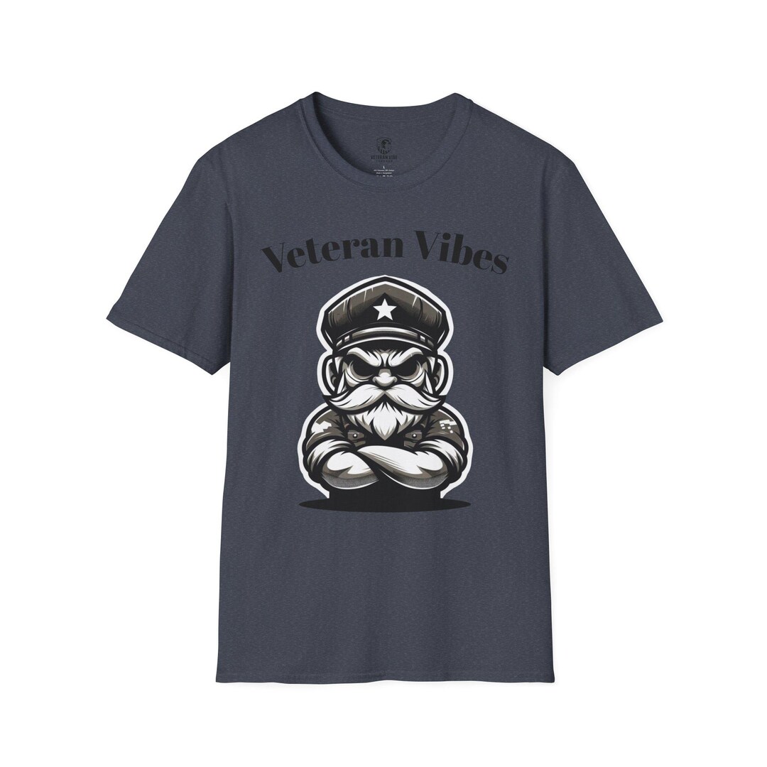 Patriotic Commander Shirt Cartoon Veteran Graphic Tee With Beard - Etsy