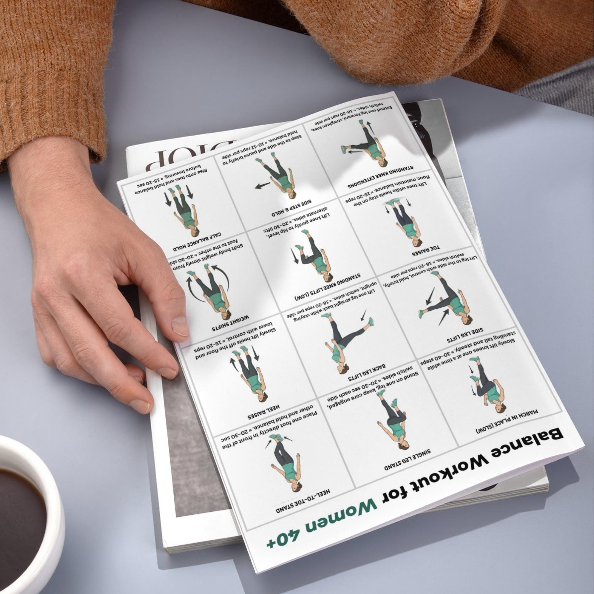 Balance Workout for Women 40+ Printable PDF | Standing Balance ...