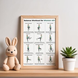 Balance Workout for Women 40+ Printable PDF | Standing Balance ...