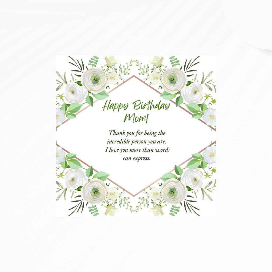 Happy Birthday Dearest Mom Card | Heartfelt Birthday Card for Mother ...