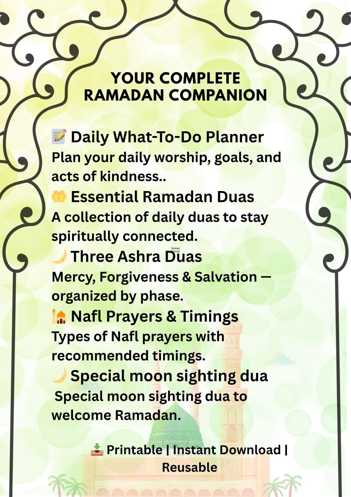 Ramadan Digital Planner PDF Printable - Etsy