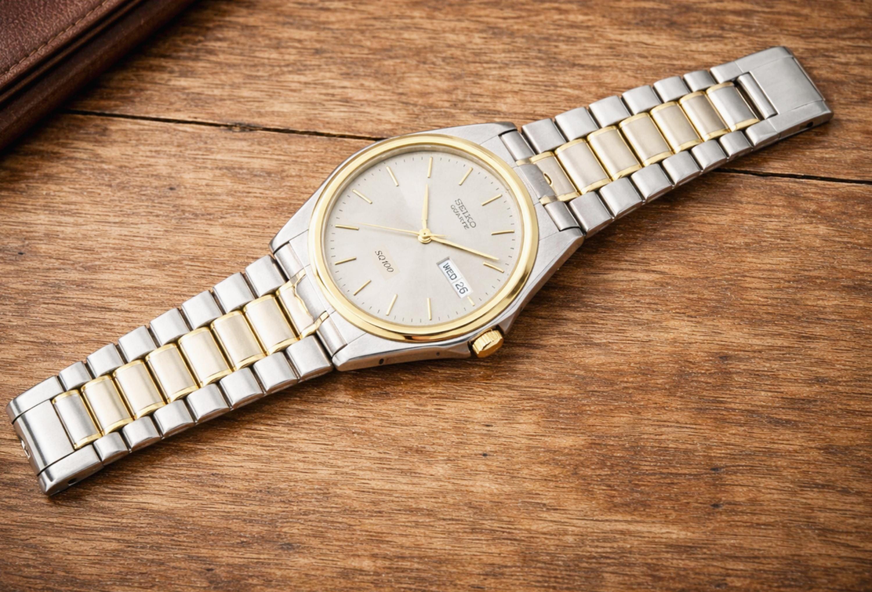 Vintage Seiko SQ100 Quartz Wristwatch |two Tone Stainless Steel |easter ...