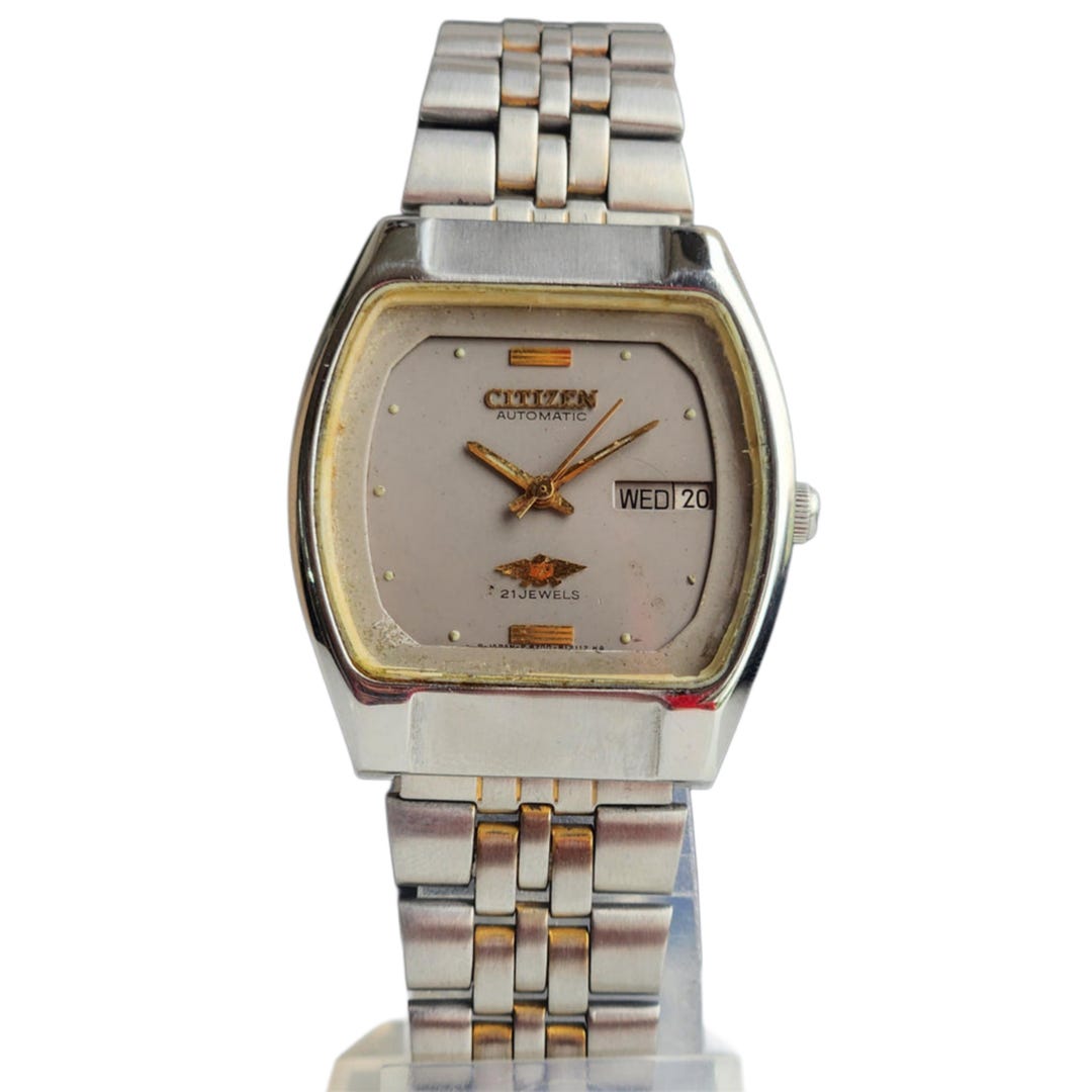 Vintage Citizen Automatic Day Date Watch | Square Dial | 21 Jewels ...