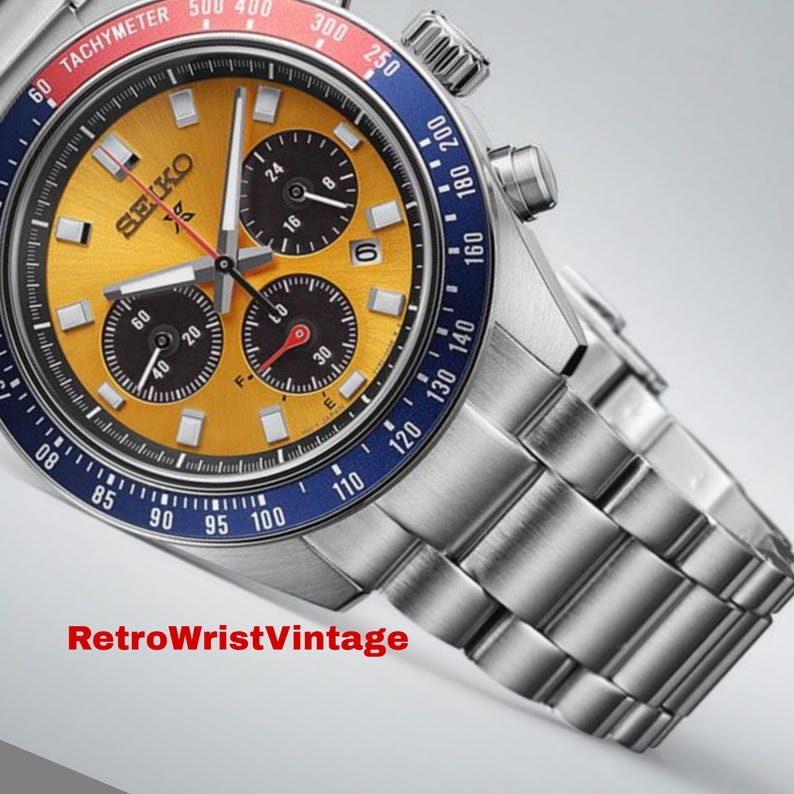 Seiko Prospex Speedtimer Chronograph - Pre-owned Yellow Dial Men's ...