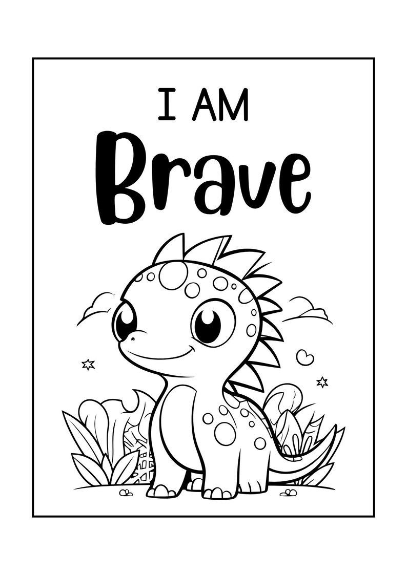 ADHD Affirmation Colouring Sheets for Kids | I Am Brave, I Am Kind, I ...