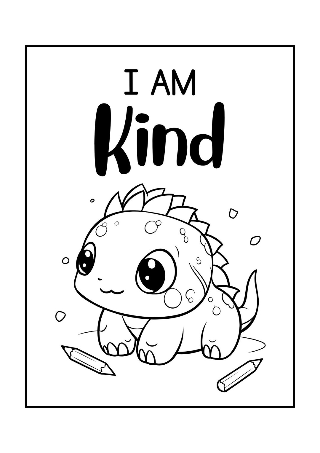 ADHD Affirmation Colouring Sheets for Kids | I Am Brave, I Am Kind, I ...