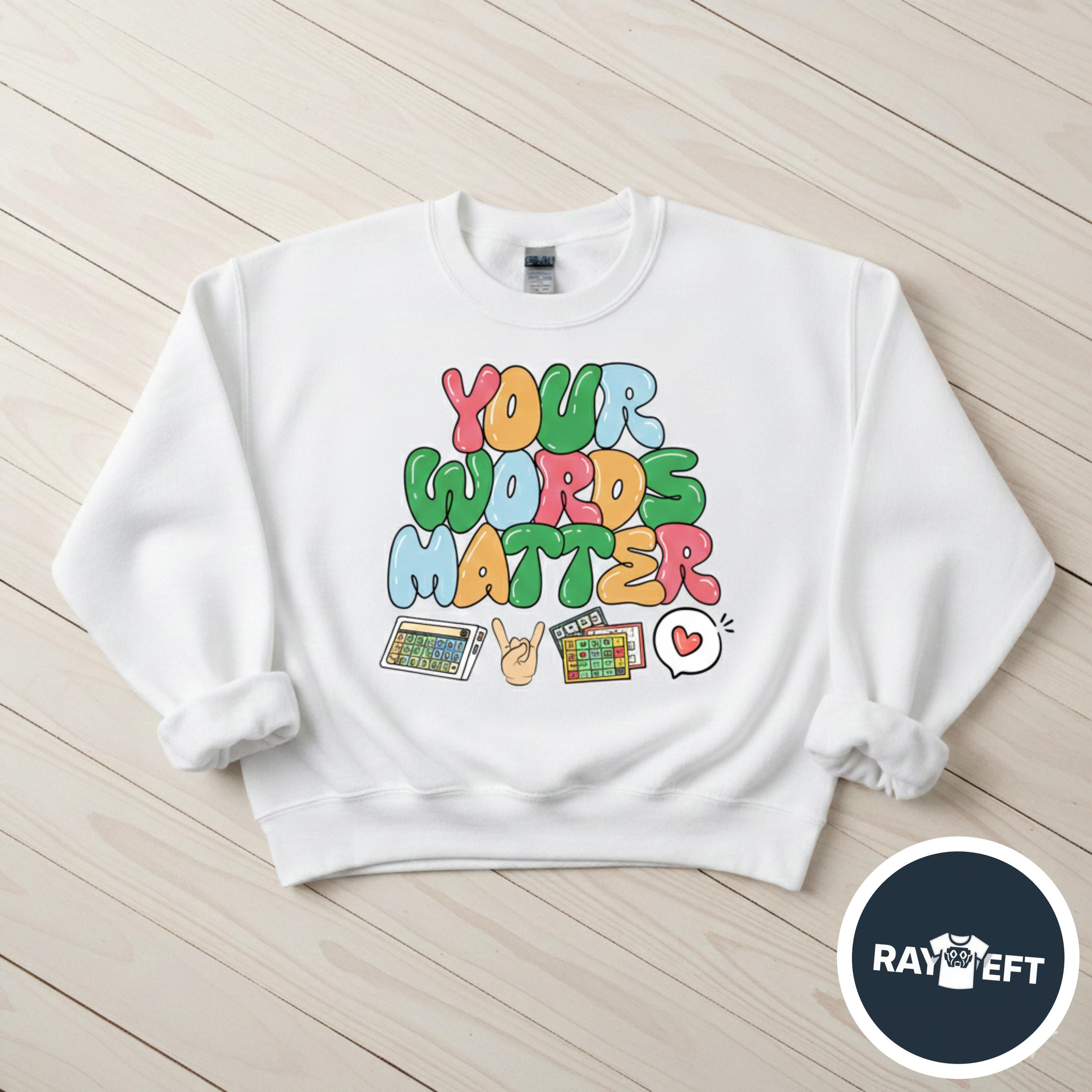 Your Words Matter Digital Download, AAC Awareness PNG, Speech Therapy ...