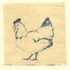 Bird Monotype Print chicken at Rest - Etsy