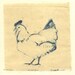 Bird Monotype Print chicken at Rest - Etsy