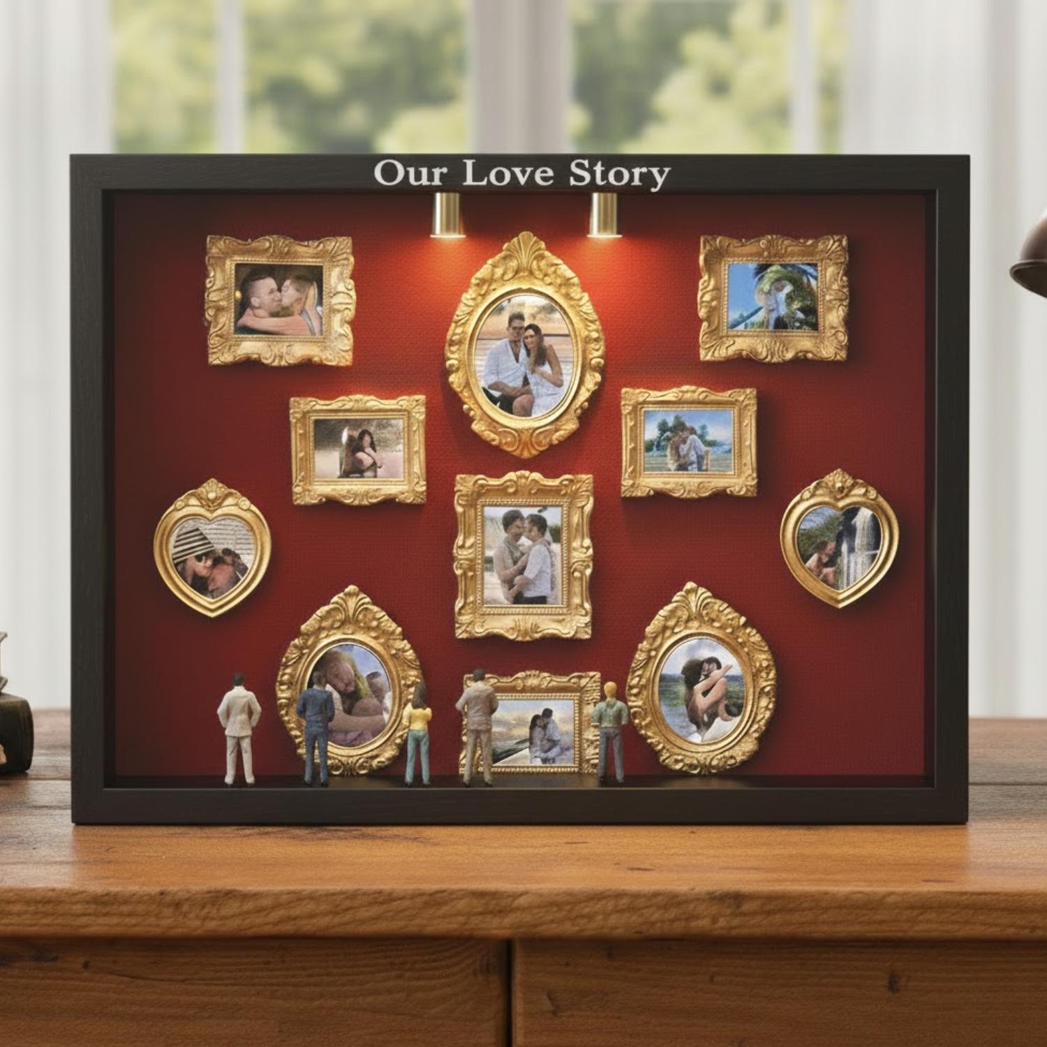 DIY Silhouette Memory Display Kit, Miniature Museum Frame With Custom ...