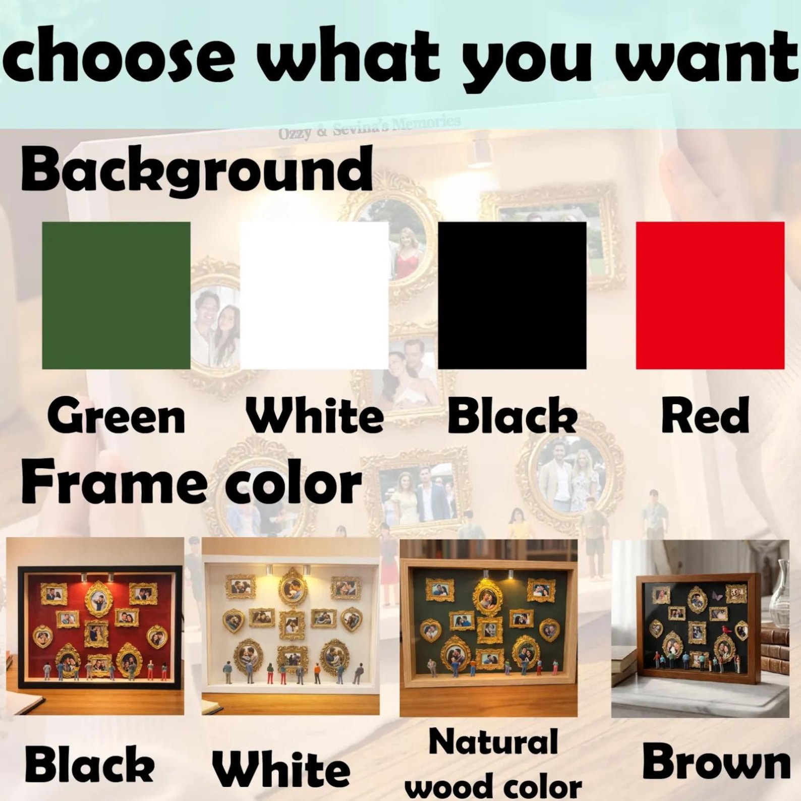 DIY Silhouette Memory Display Kit, Miniature Museum Frame With Custom ...