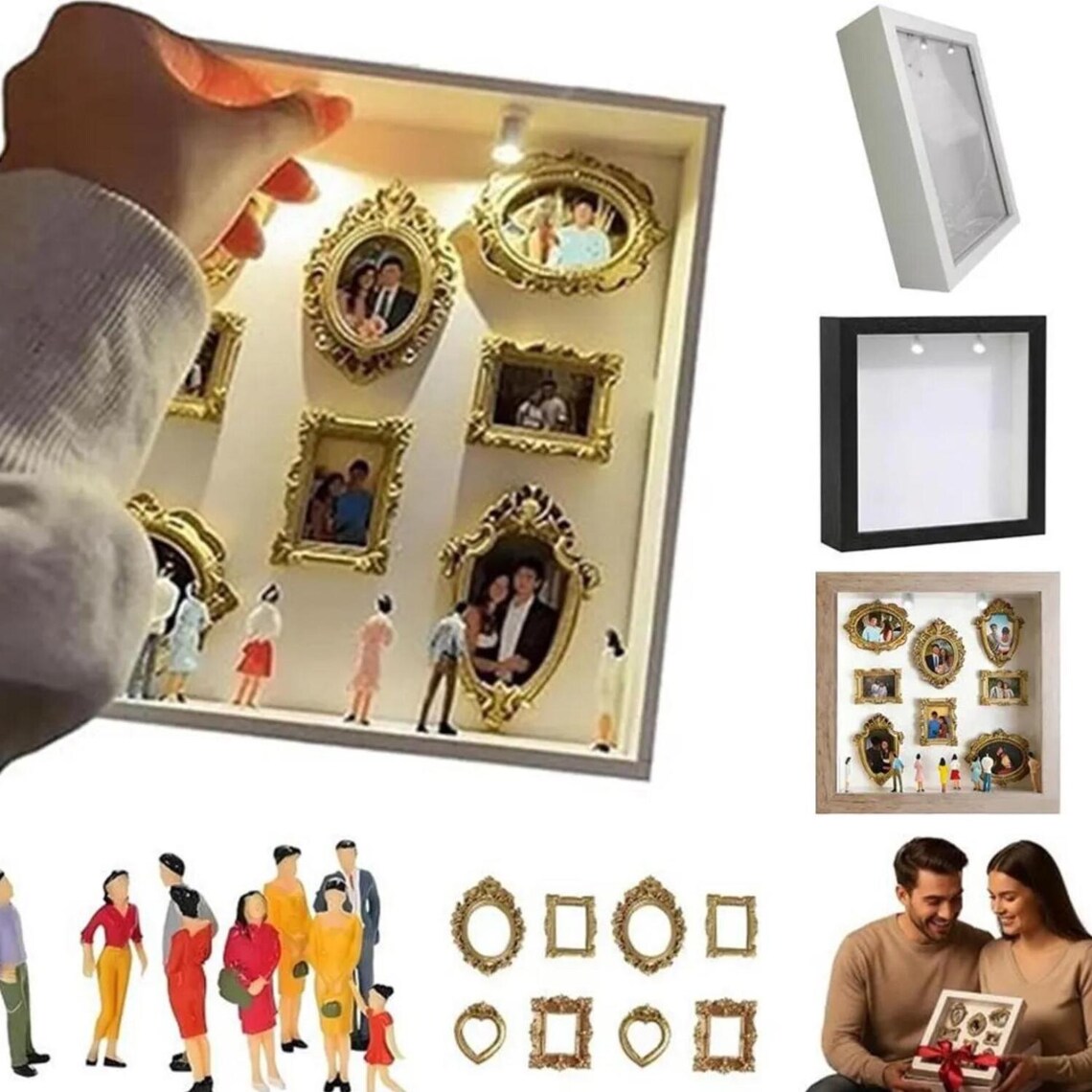 DIY Silhouette Memory Display Kit, Miniature Museum Frame With Custom ...