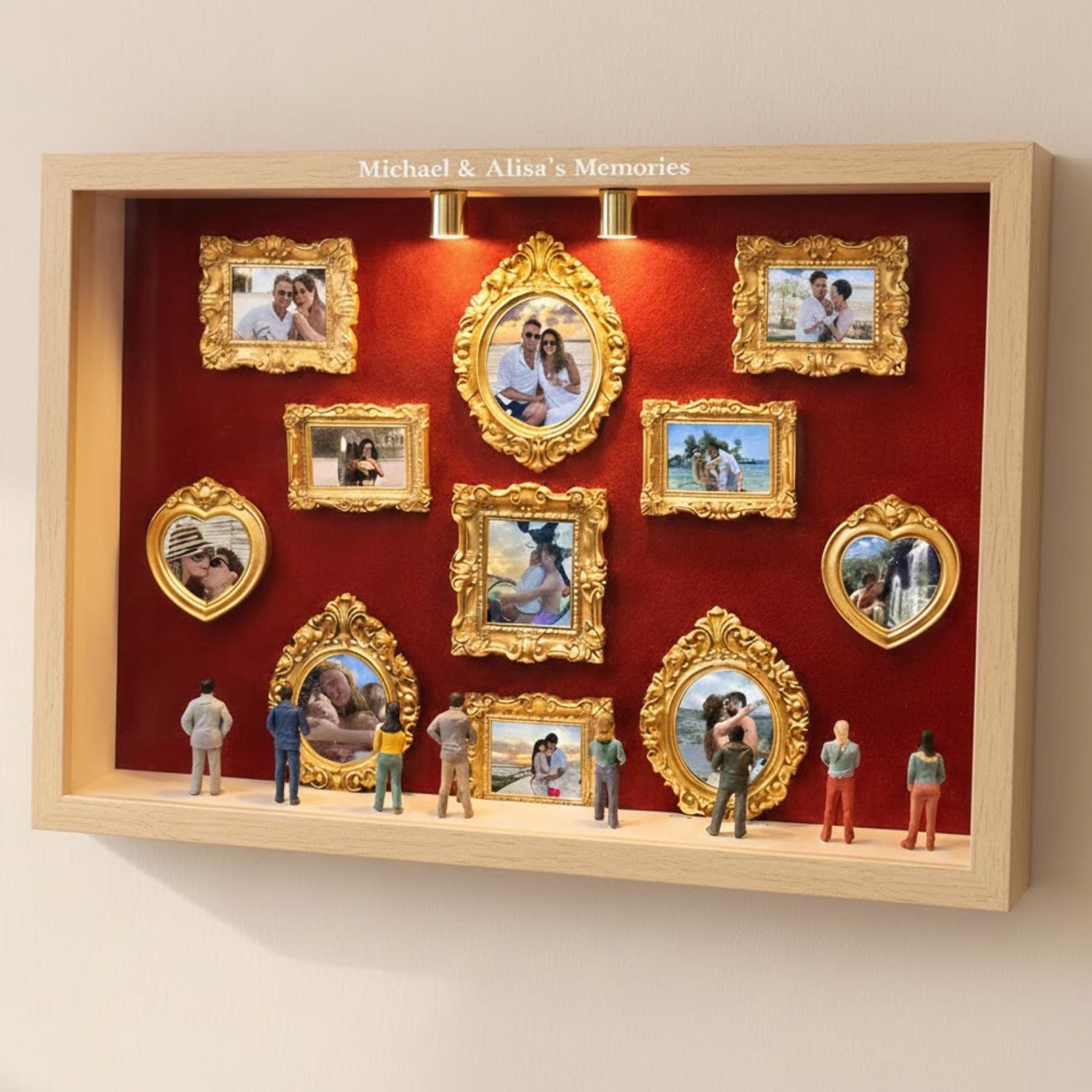 DIY Silhouette Memory Display Kit, Miniature Museum Frame With Custom ...