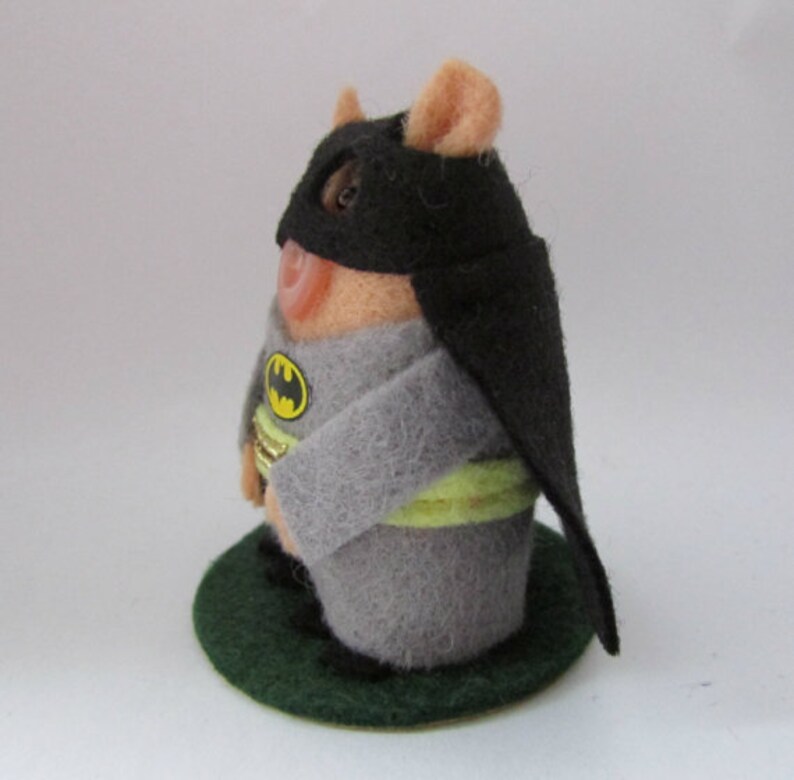 Batman Pig Superhero Superpig Pig Ornament Pig Gift | Etsy