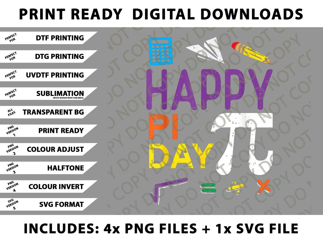 Happy Pi Day Funny Pi 3.14 Math Teacher Boys Girls Kids Png Bundle ...