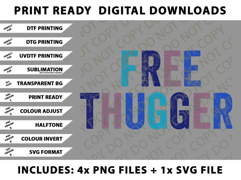 Free Thugger Viral Meme Funny Joke Urban Slang Hip Hop Music Png Bundle ...