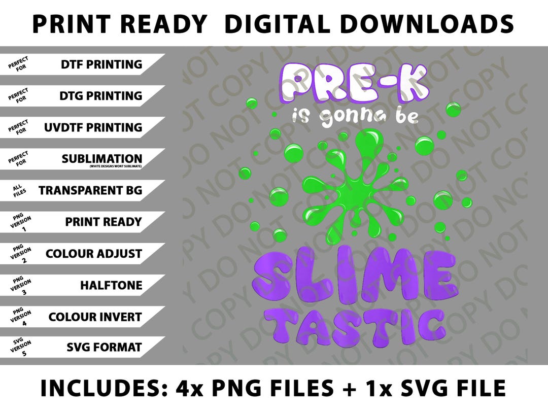 Slimetastic Pre-kindergarten Funny Cute Back to School Slime Premium ...