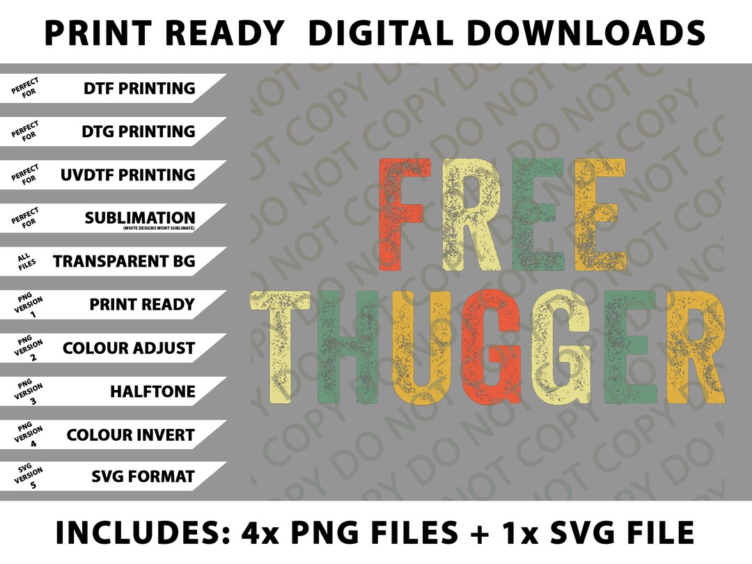 Free Thugger Viral Meme Funny Joke Urban Slang Hip Hop Music Png Bundle ...