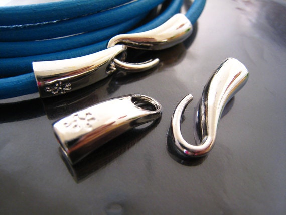 2 Sets Silver Large End Cap S Hook Toggle Clasp Clousure - Etsy