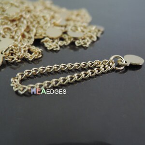 Finding 6 Pcs Gold Little Chain With Small Circle Charm for Jewelry ...