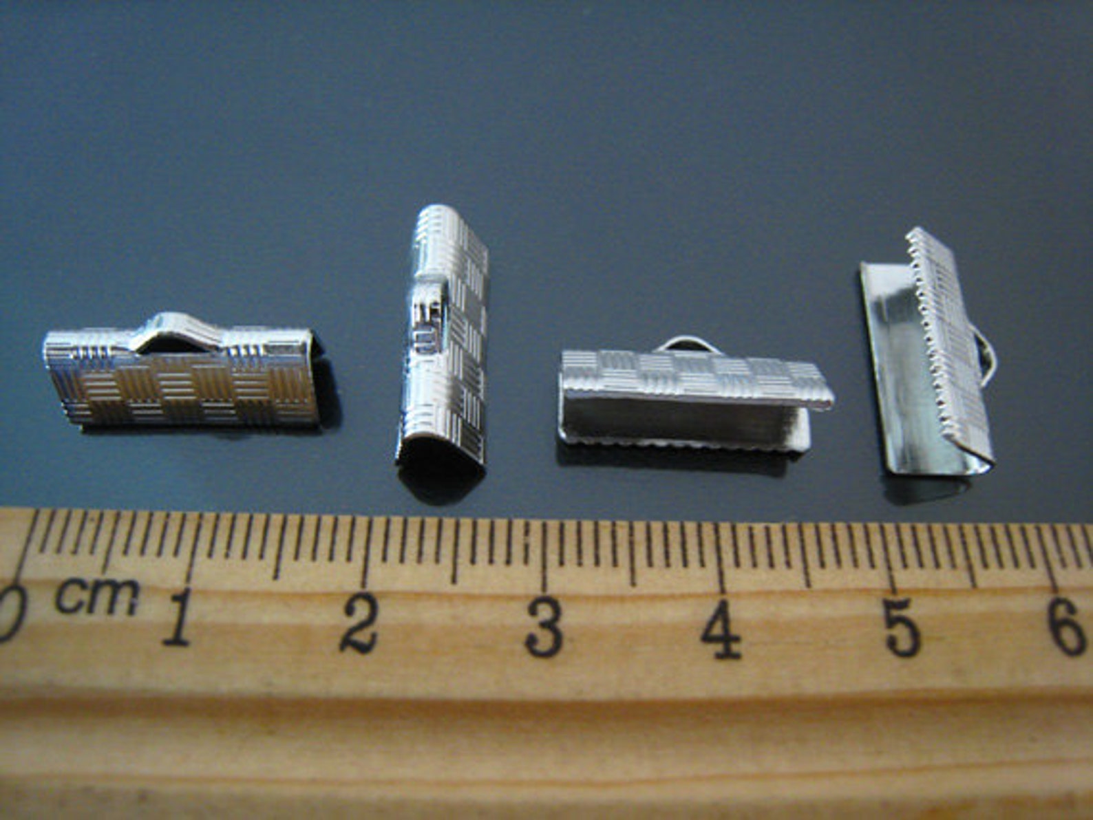 Finding 20 Pcs Silver Plated Tone Clamp Fold Over End Crimps - Etsy