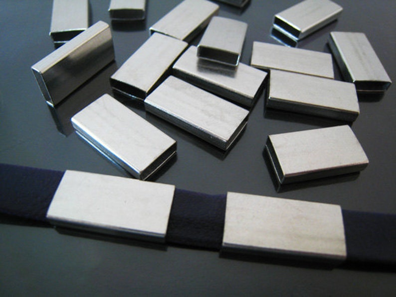 Finding 4 Pcs Silver Straight Flat Rectangular Tubes 20mm X - Etsy