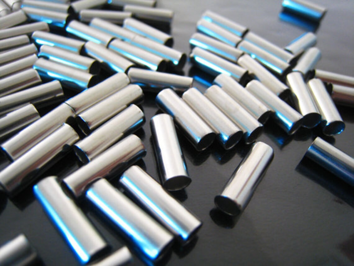 Finding 20 Pcs Silver Straight Round Cylinder Tubes 12mm X - Etsy