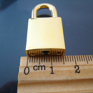 Padlock - 1pc Finding Polished Gold Padlock With 2 Keys 33mm X 15mm ...