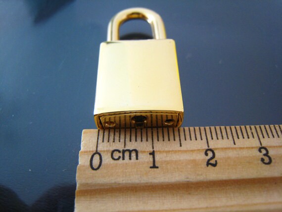 Padlock 1pc Finding Polished Gold Padlock With 2 Keys 33mm X | Etsy