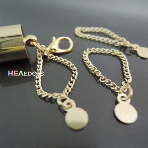 Finding 6 Pcs Gold Little Chain With Small Circle Charm for Jewelry ...