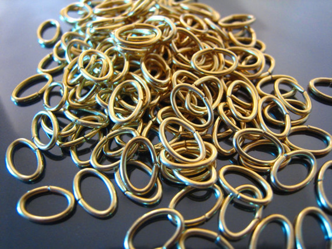 Finding - 20 Pcs Gold Oval Shape Open Jump Rings 9mm X 6mm - Etsy