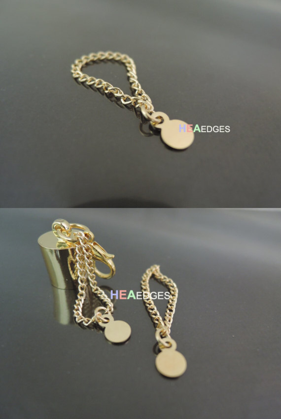 Finding 6 Pcs Gold Little Chain With Small Circle Charm for - Etsy