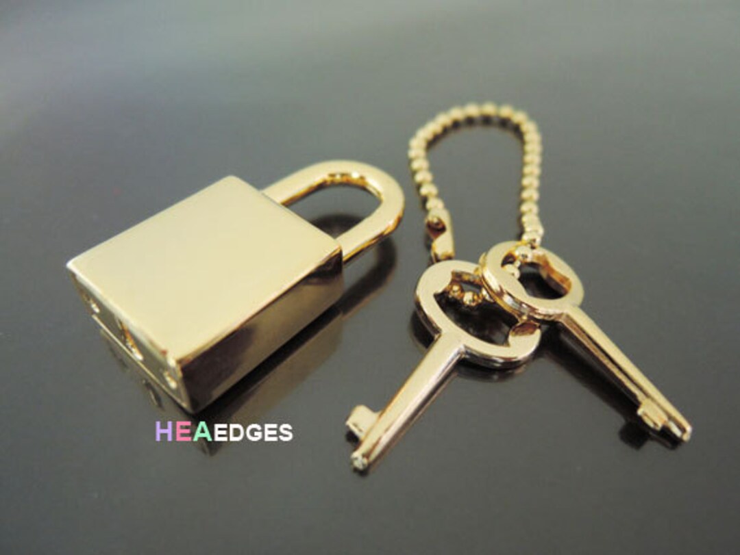 Padlock - 1pc Finding Polished Gold Padlock With 2 Keys 33mm X 15mm ...